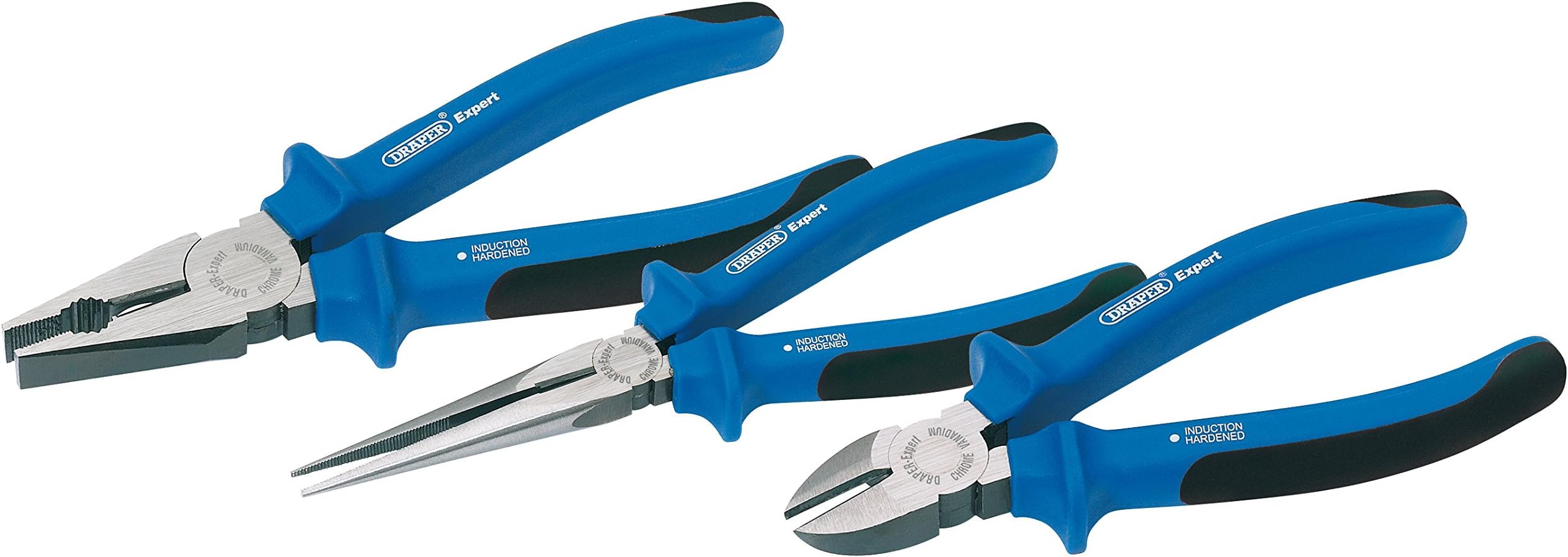 Draper Expert 69289 3-Piece Soft-Grip Pliers Set , Blue : Amazon.co.uk ...