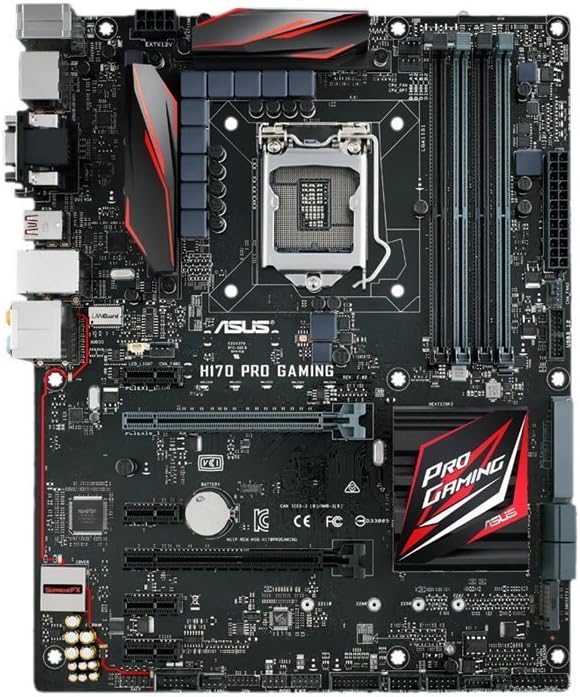 Asus H170 Pro Gaming Motherboard, ATX, Chipset H170, Socket LGA-1151, DDR4, DisplayPort, HDMI ...