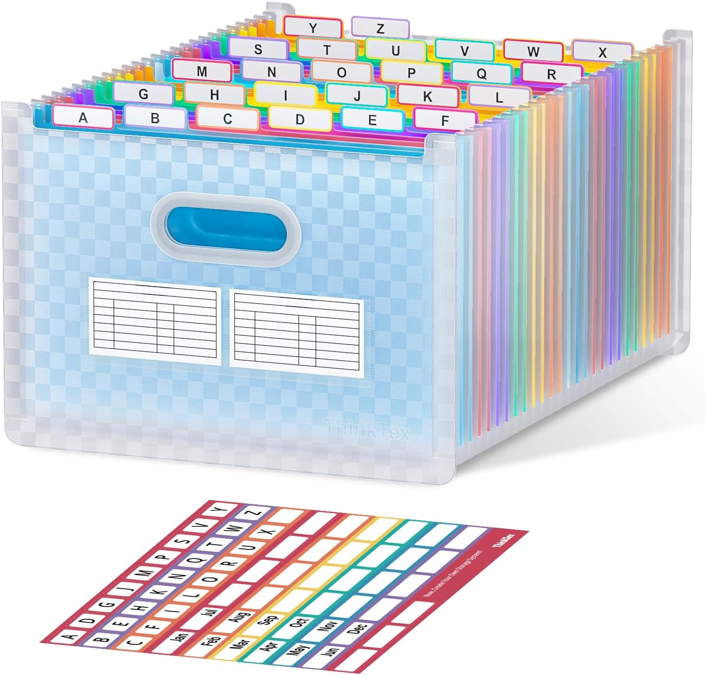 File Organiser, 26 Pockets Expanding File Folder, Upright and Open Top ...