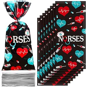 100 Pack Nurses Week Gift Bags Bulk Nursing Candy Bags Goody Bags ...