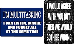 Amazon.com: Rogue River Tactical Funny Metal Tin Sign Bundle, Two 12x8 ...