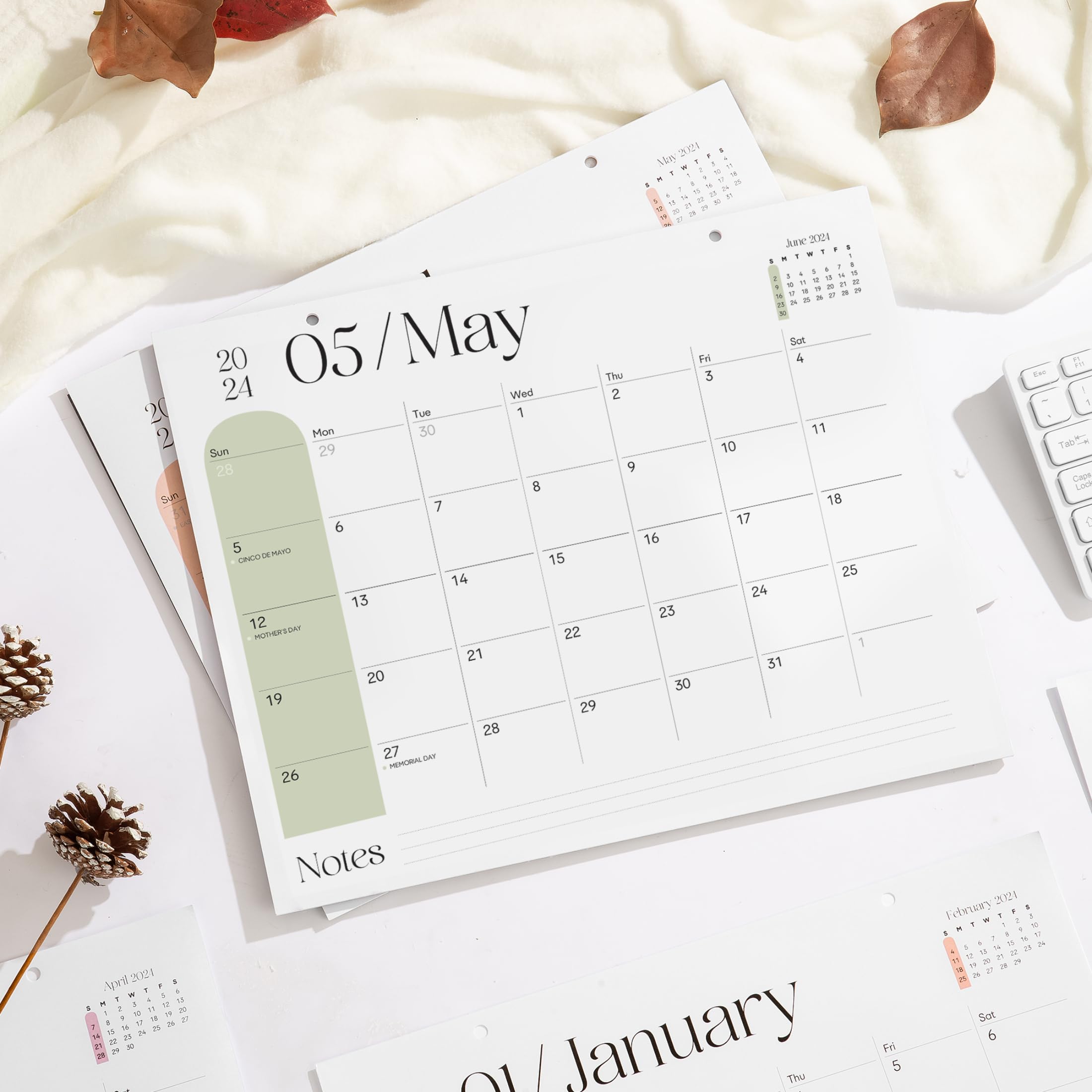 Snapklik.com : Vibrant Arc Desk Calendar 11x135 Inches Desktop Calendar ...