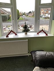 Pre-Lit Artificial Mini Christmas Tree,20 inch Miniature Pine Tree with ...