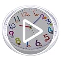 Warminn Kids Wall Clock 12 inch Teaching Clock Telling Time Silent ...