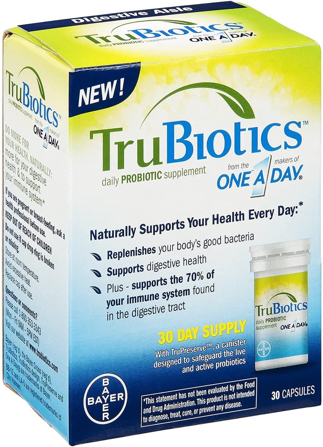 Amazon.com: TRUBIOTICS DAILY PROBIOTIC CAP 30 : Health & Household