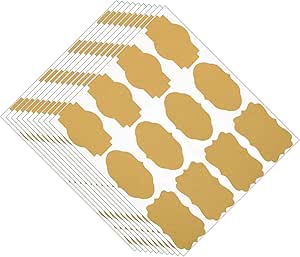 120PCS Paper Label Stickers with Fancy Shape Storage Box Labels for ...