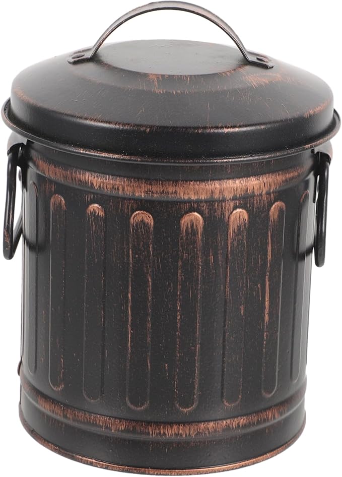Amazon.com: Metal Ash Bucket with Lid for Fireplaces, Wood Stoves, 7.48 ...