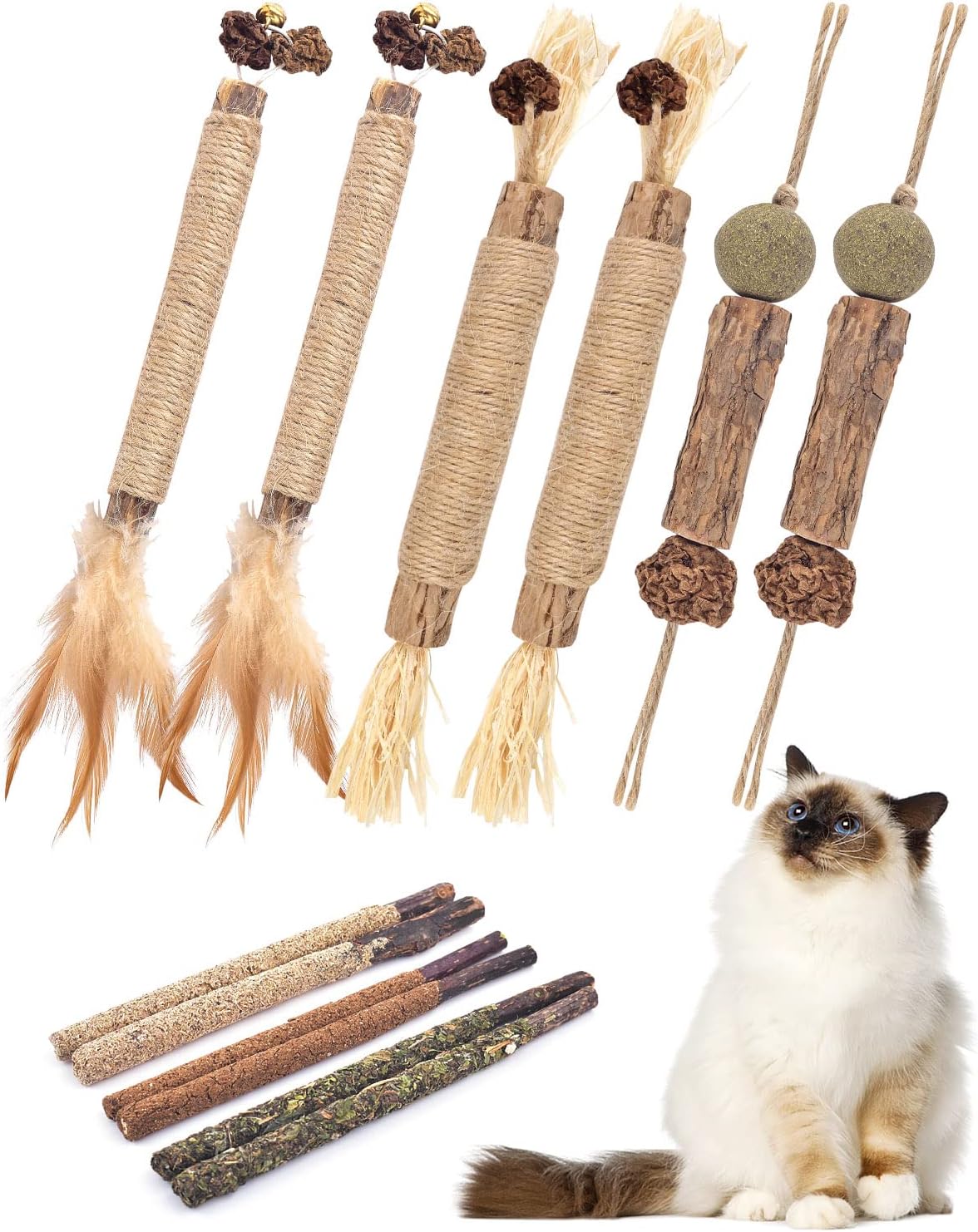 Amazon.com : Catit Eco Terra Natural Cornhusk and Raffia Cat Toy, Ball ...