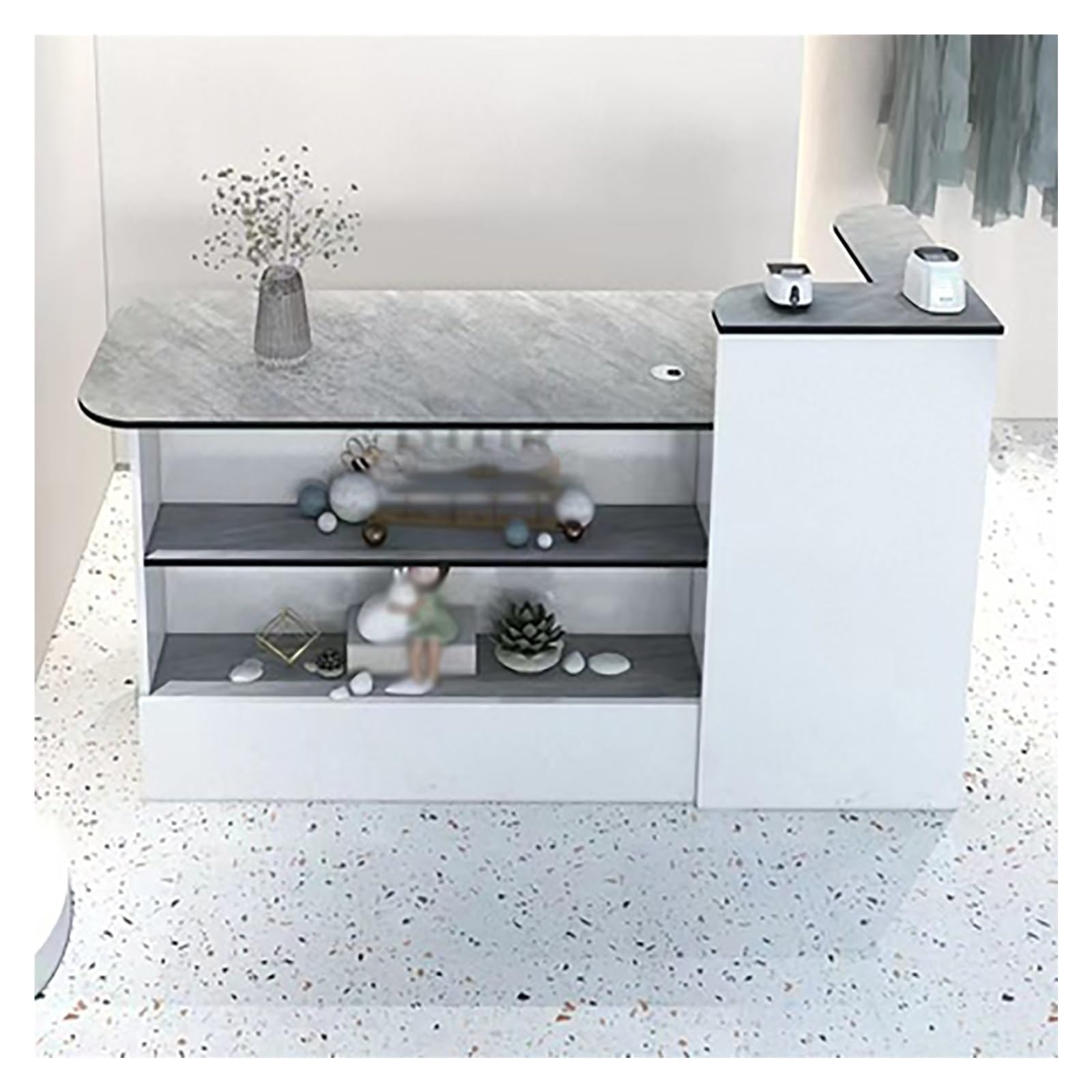 Amazon.com: Reception Counter Desk, Checkout Counter, Stations Counter ...