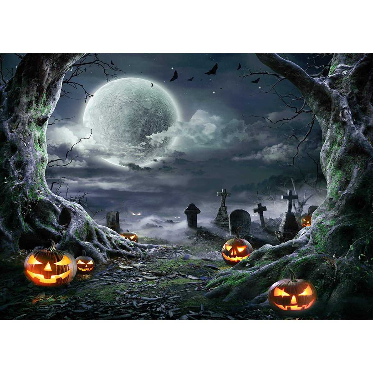 Amazon.com : SJOLOON Halloween Backdrop for Photography Horror ...