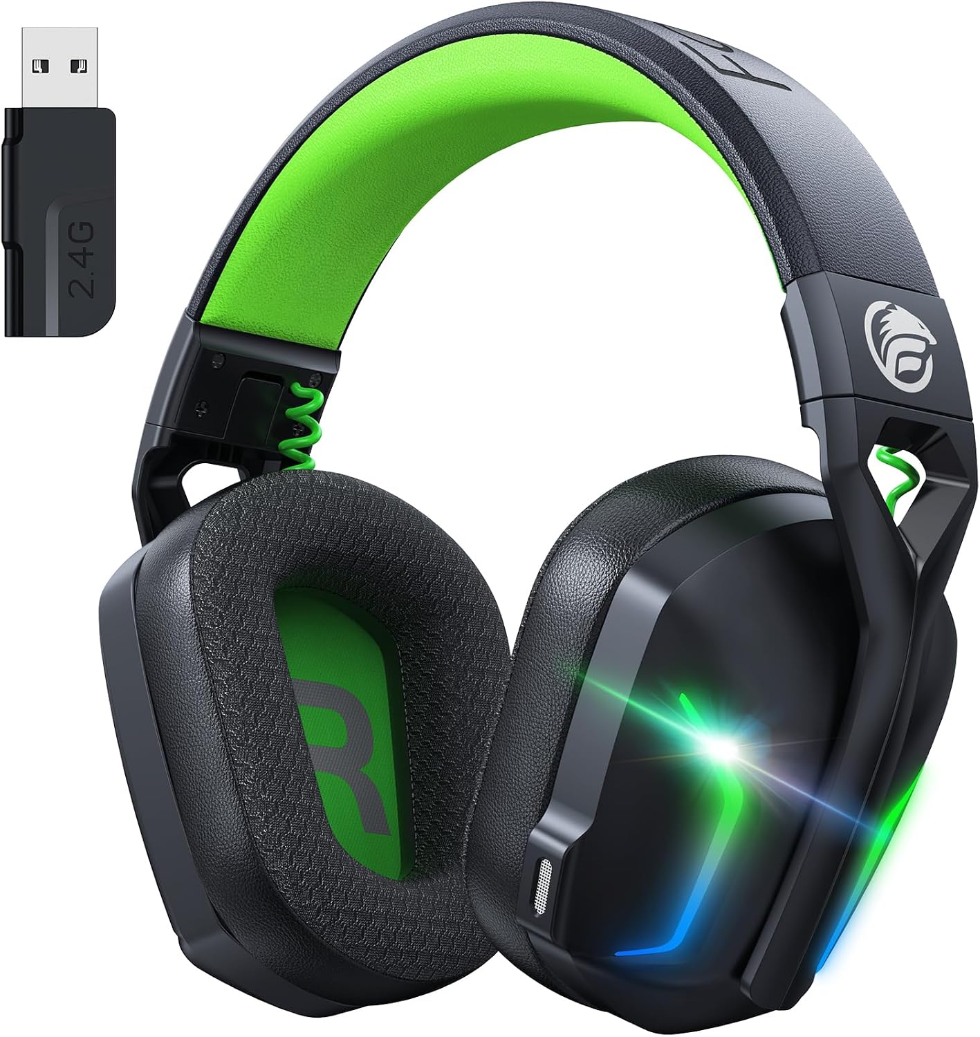 Amazon.com: Fachixy「2024 New」FC300 2.4GHz Wireless Gaming Headphones ...