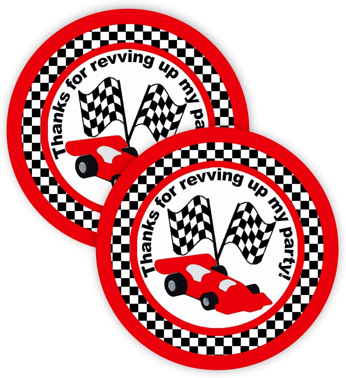 Amazon.com: Race Car Birthday Party Stickers, Let's Go Racing Racecar ...