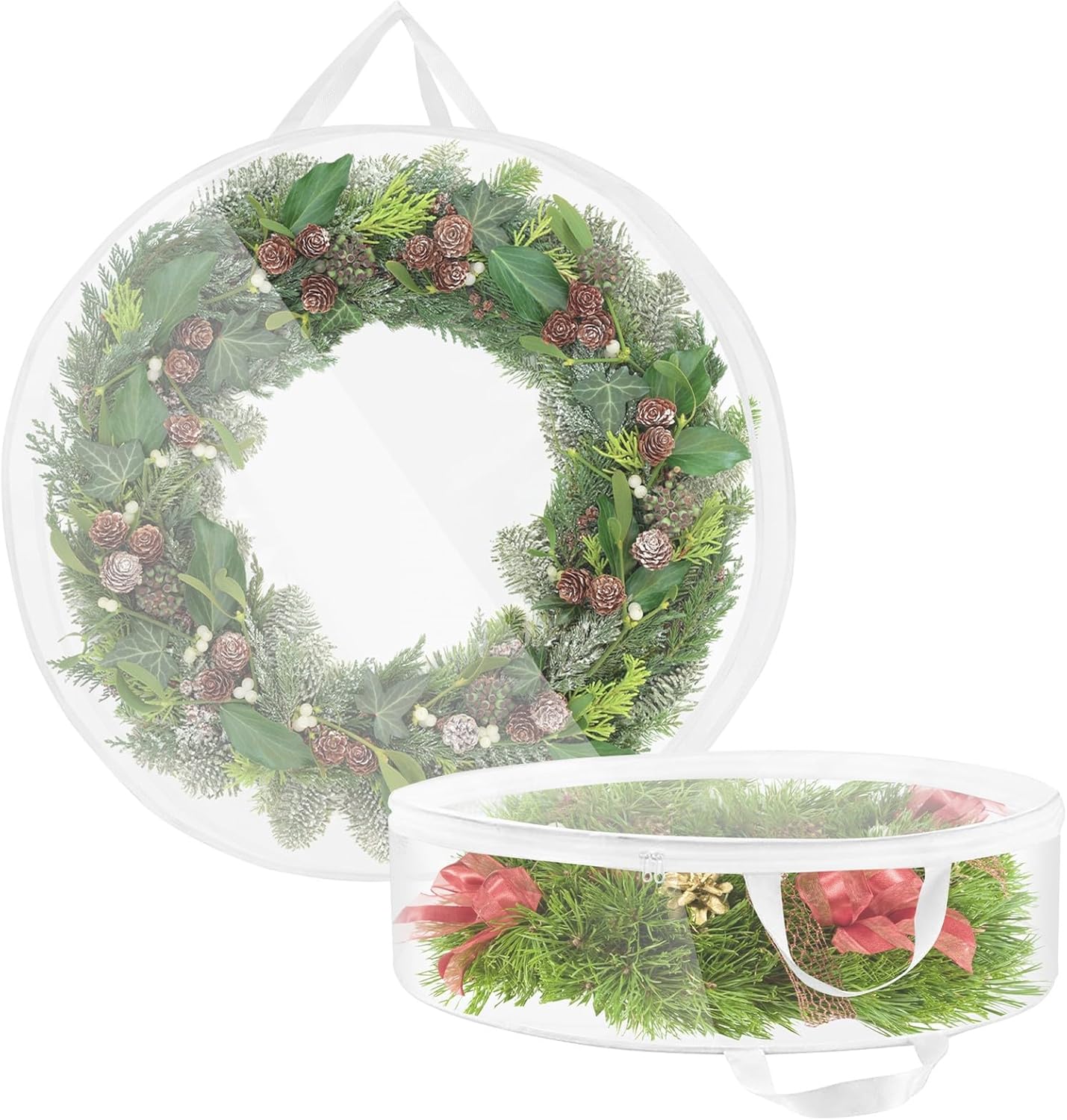 Amazon.com: Christmas Wreath Storage Bag 24" Waterproof Storage ...