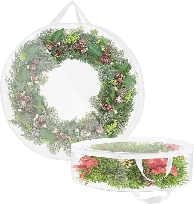 Amazon.com: Christmas Wreath Storage Bag 24" Waterproof Storage ...