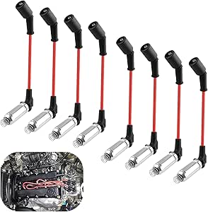 High Performance Spark Plug Wires Set of 8, Ignition Coil Wires ...