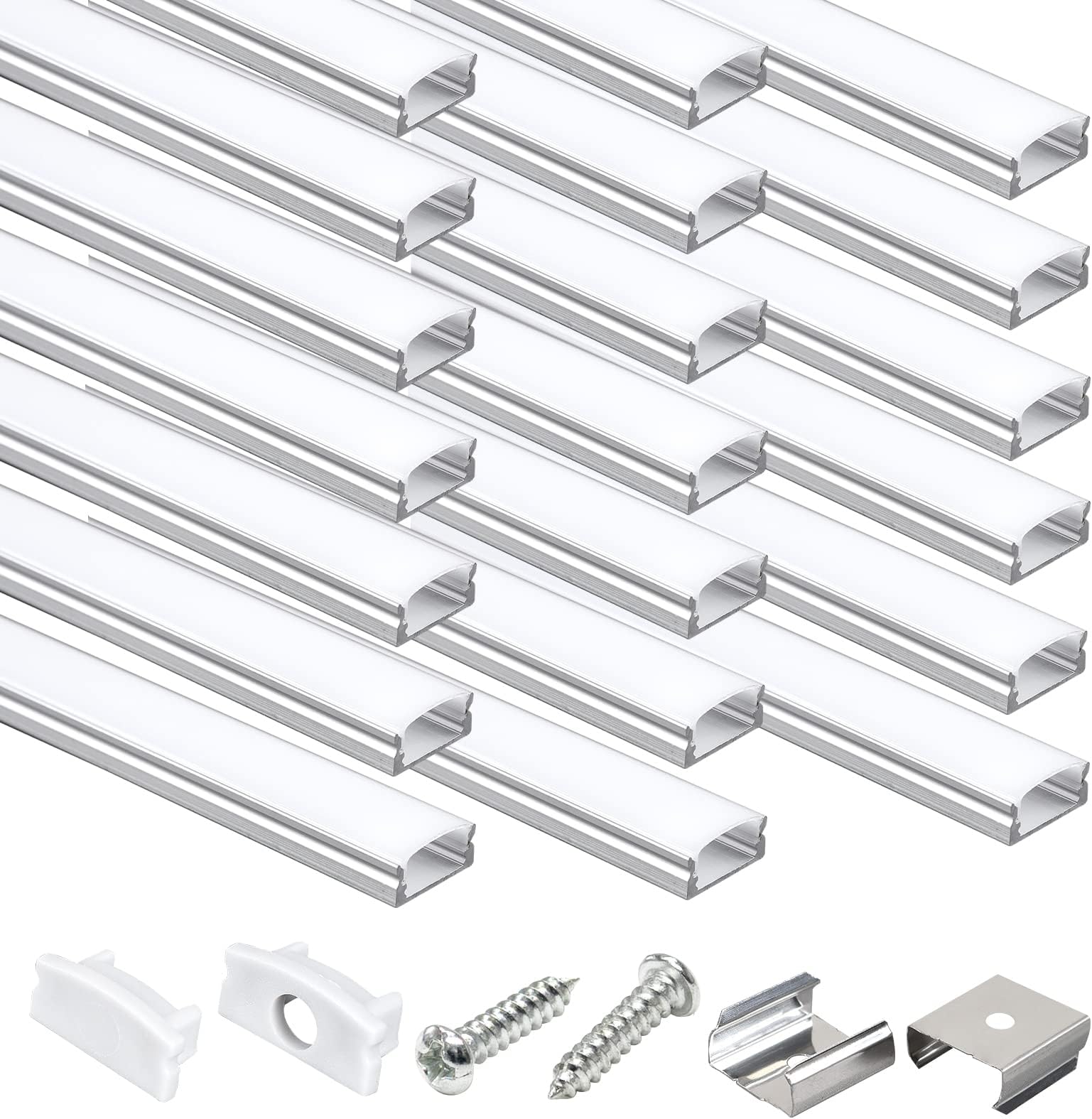Amazon.com: Tiianmai 20-Pack 3.3ft/1Meter U Shape LED Aluminum Channel ...