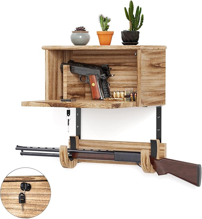 Amazon.com: Miratino Gun Rack Wall Mount Hold Up Displays,Horizontal ...