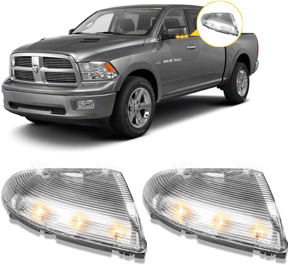 Amazon.com: Front Mirror Turn Signal Puddle Light Compatible with Dodge ...