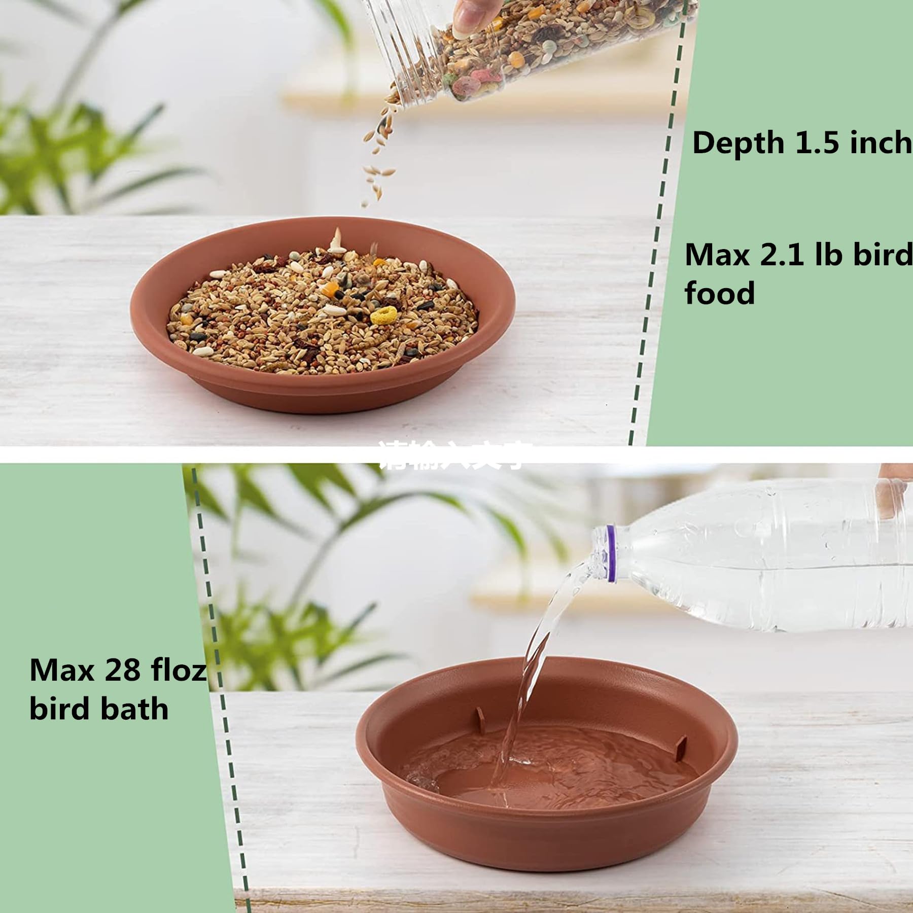 Snapklik.com : Alfyng 3 Bird Feeder Trays Parrots Bath Bowl, Tree ...