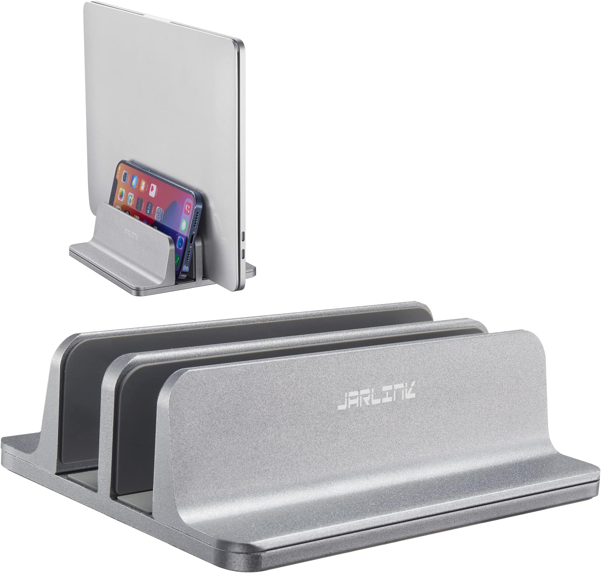 Psitek Aluminum Dual Vertical Laptop Stand Dock Holder, Supports 2 ...