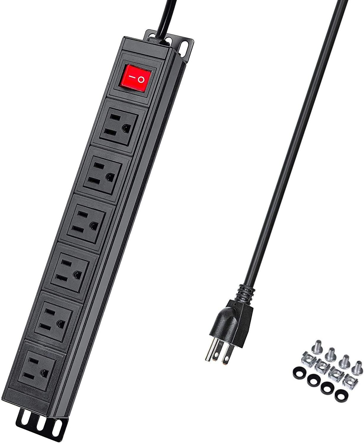 Amazon.com: BTU 6 Outlet Power Strip Surge Protector, Metal Rack Mount ...
