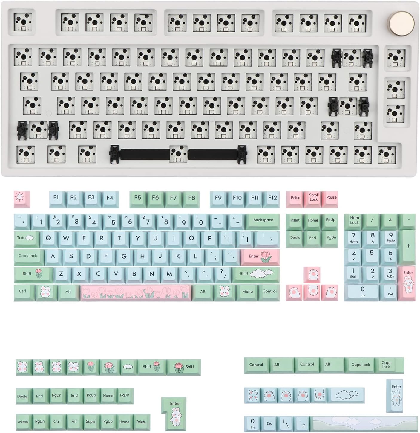 Amazon.com: EPOMAKER TH80 Pro 75% 80 Keys Hot Swap Mechanical Gaming ...