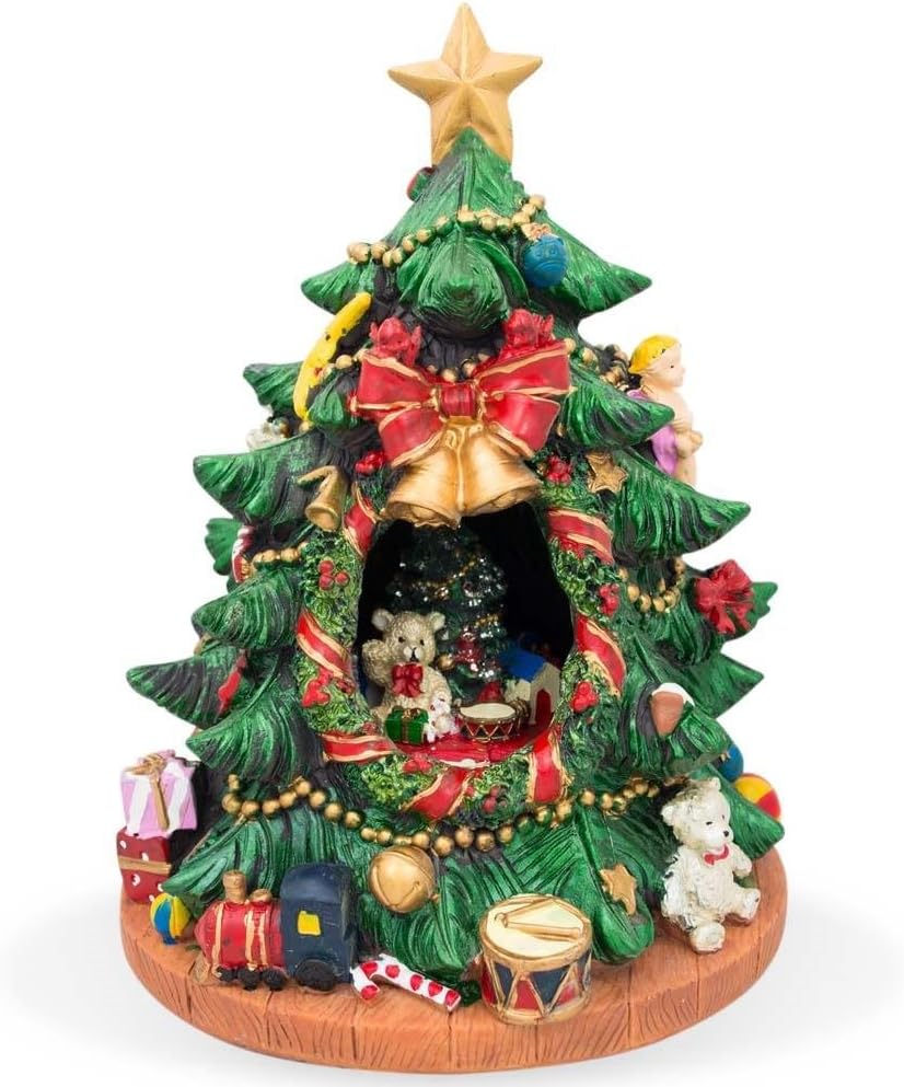 Amazon.com: BestPysanky Tabletop Tree Spinning Musical Christmas ...