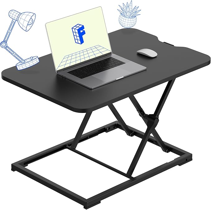 Amazon.com: FLEXISPOT 27inch Standing Desk Converter Ultra Low Profile ...