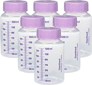 STERIFEED Disposable Breast Milk Bottles (6-Pack), Each Bottle (130 ml ...
