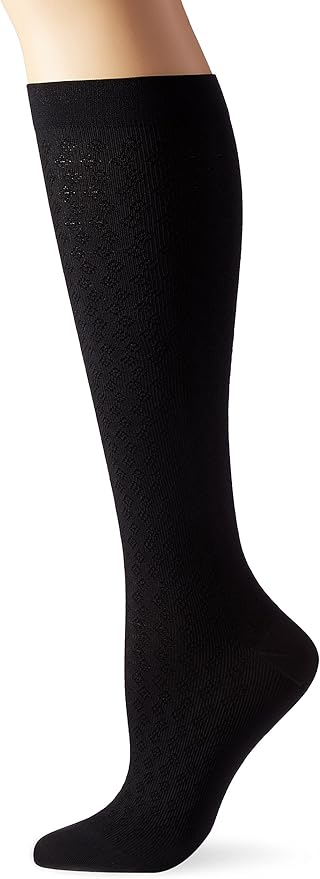 Amazon.com: Activa Womans 15-20 mmHg Diamond Pattern Dress Trouser Socks, Black, Medium : Health ...