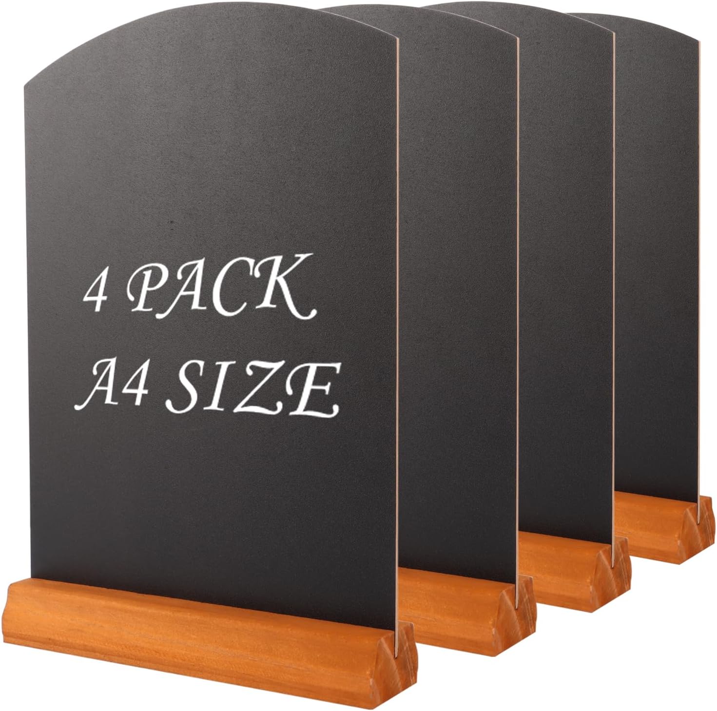 AHAQU 4PCS A4 Chalkboard, 11.8 x 8.6 Inch Tabletop Blackboard with ...