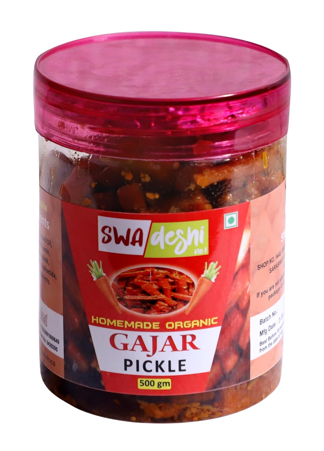 Buy Carrot Pickle Gajjar ka Achar Premium Pickle Jar |Ghar Ka Achar ...