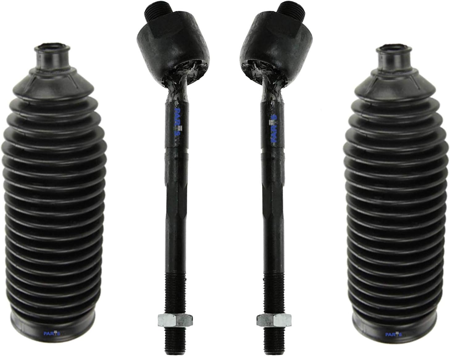 Amazon.com: 4 Pc Front Steering Kit Inner Tie Rod Ends & Rack & Pinion ...