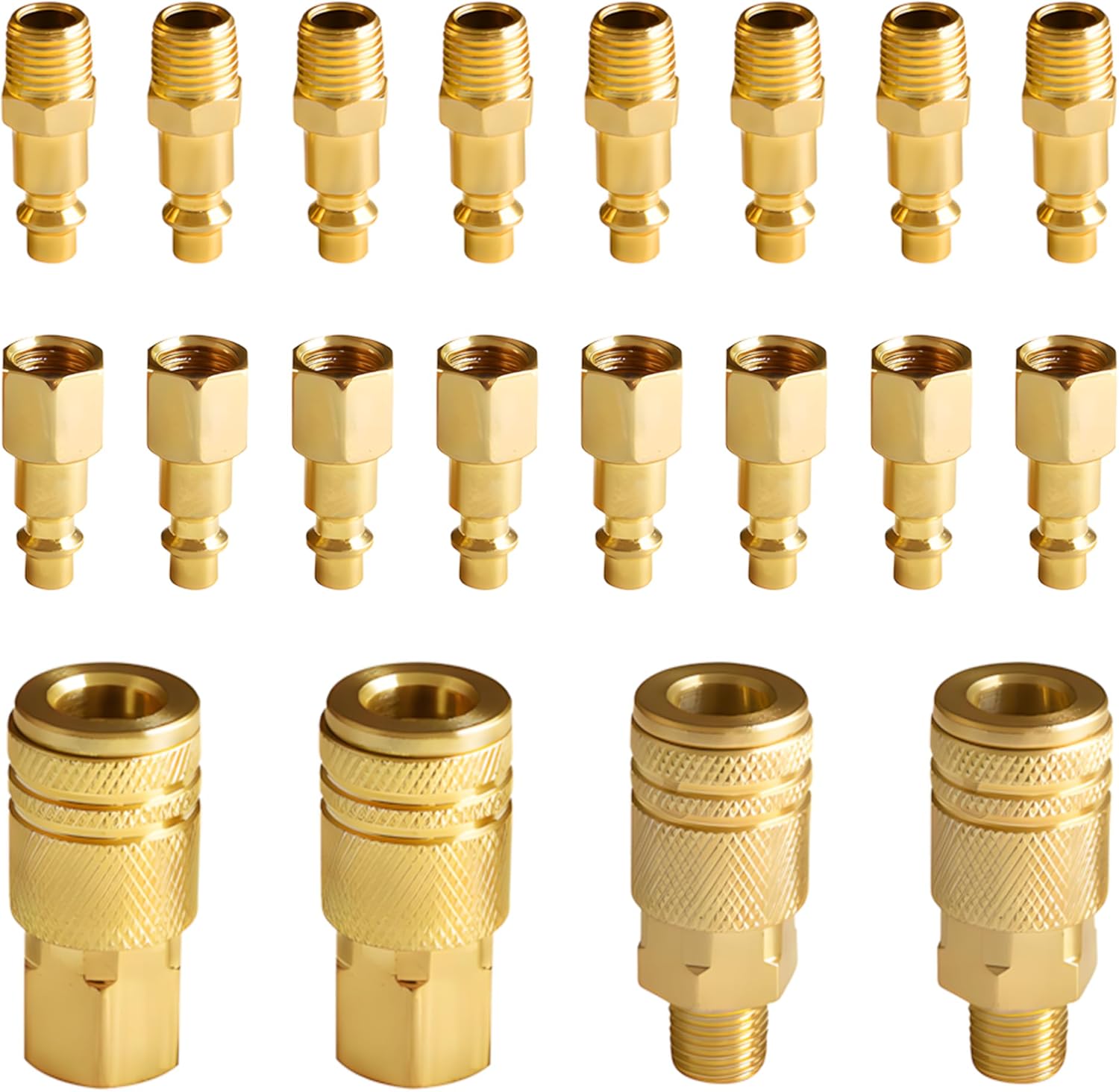 Amazon.com: 20-Piece 1/4 Inch Air Hose Fittings Kit – Quick Connect Air ...