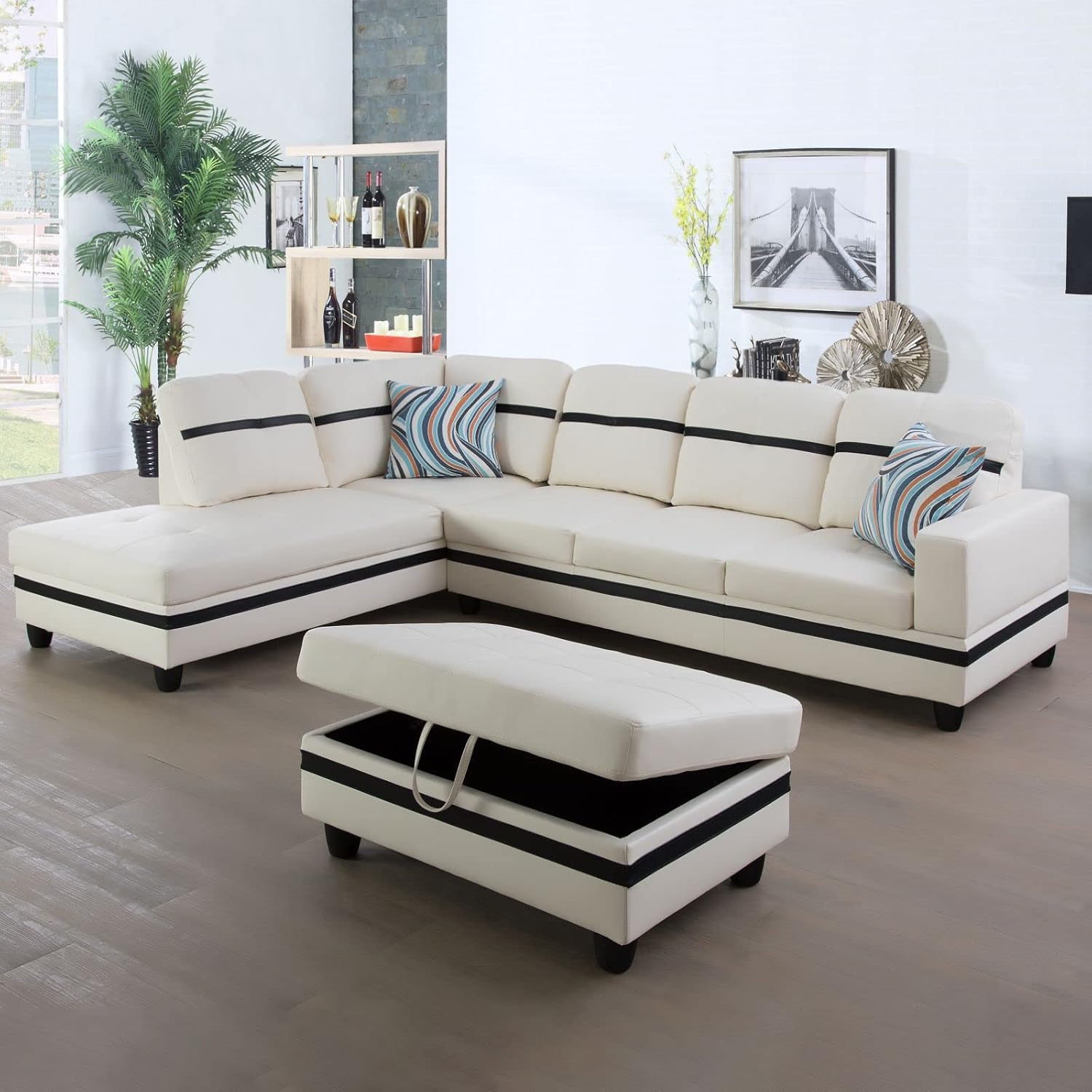 Amazon.com: Living Room Sofa, L-Shaped Modular Sofa Left Hand Facing ...