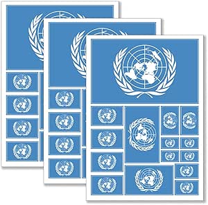 Amazon.com: QQSD United Nations Flag Sticker UN Decal in Multiple Sizes ...