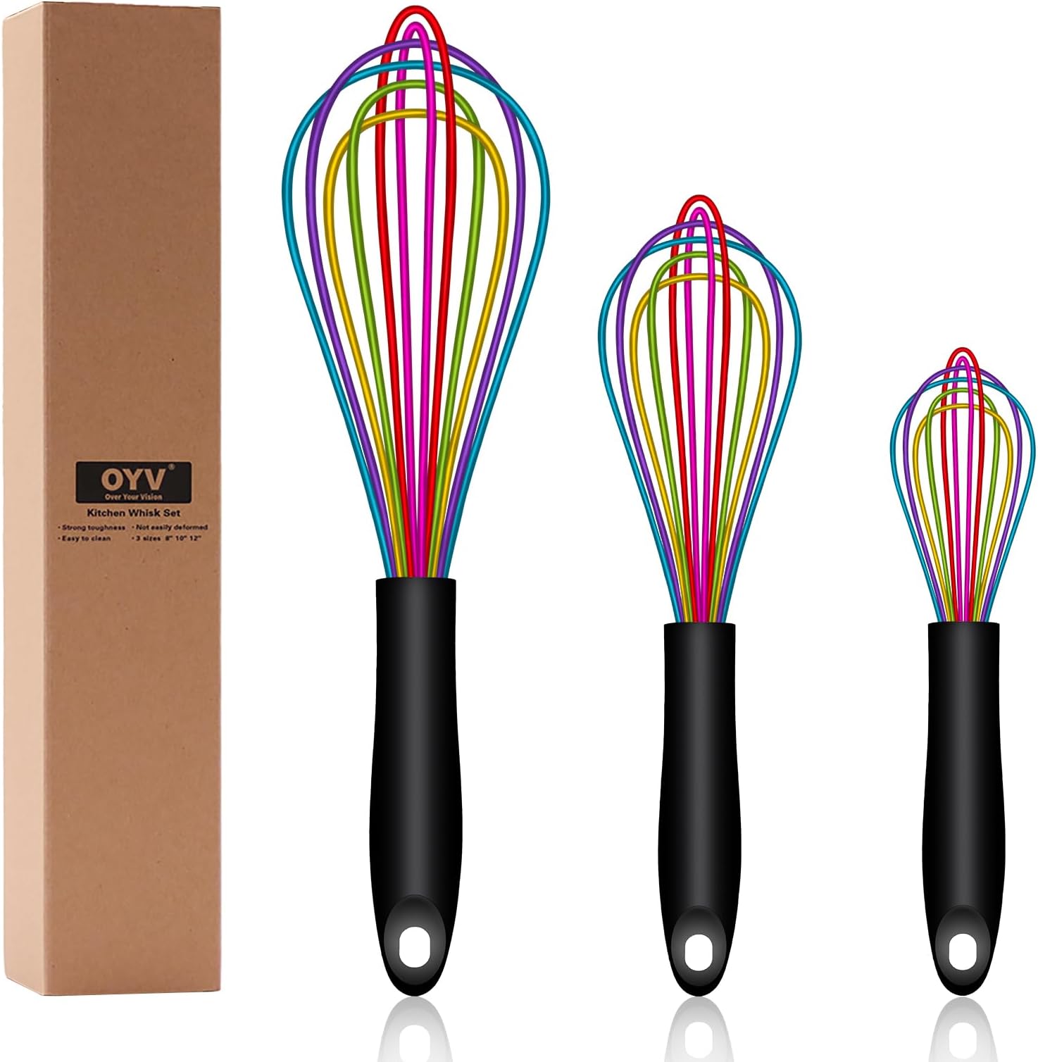 Amazon.com: Core Kitchen 2 Piece Whisk Set - Rainbow: Home & Kitchen