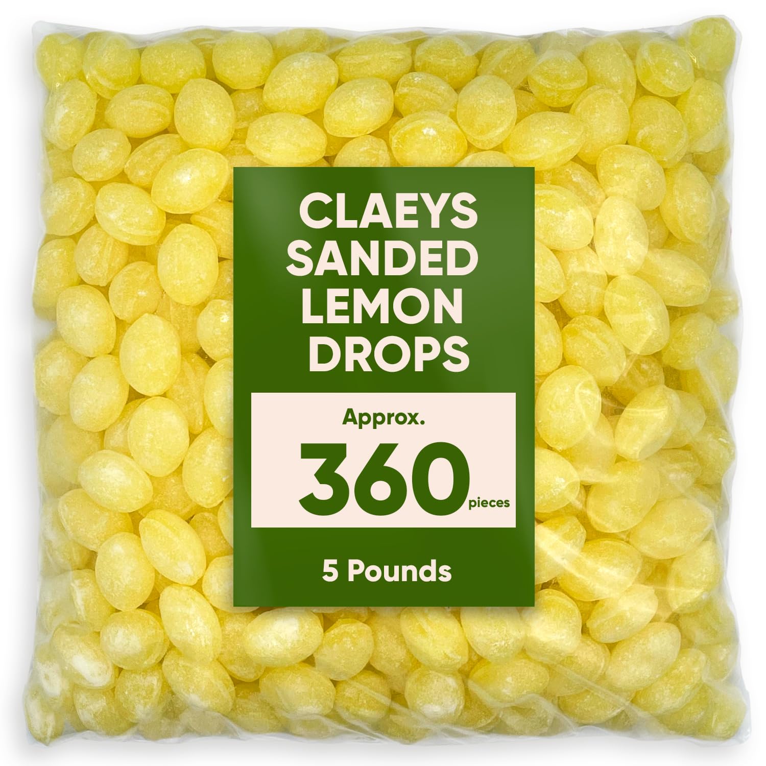 Amazon.com : Claeys Sanded Lemon Drops Hard Candy - 5 Pounds Approx 360 ...