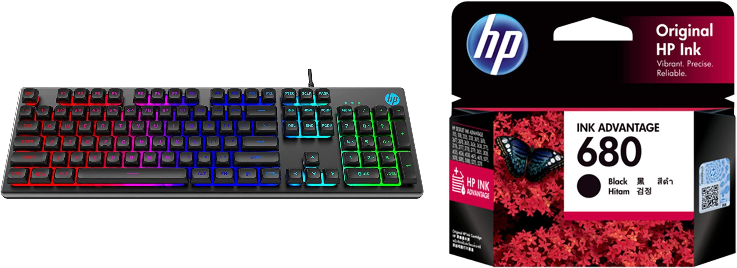 Amazon.in: Buy HP K500F Backlit Membrane Wired Gaming Keyboard with ...