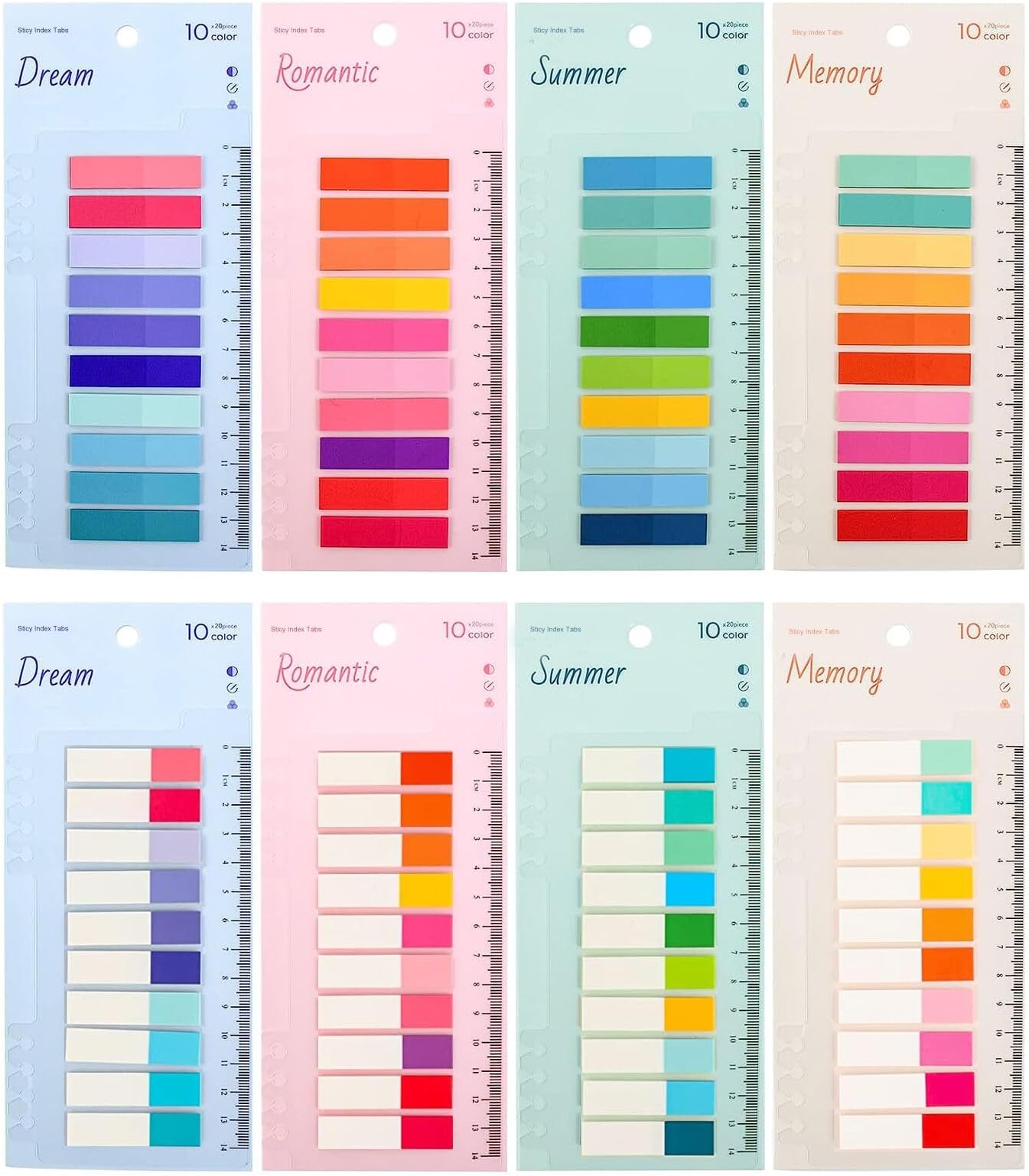 Amazon.com : Newplenty 1600Pcs Sticky Tabs Book Tabs for Annotating ...