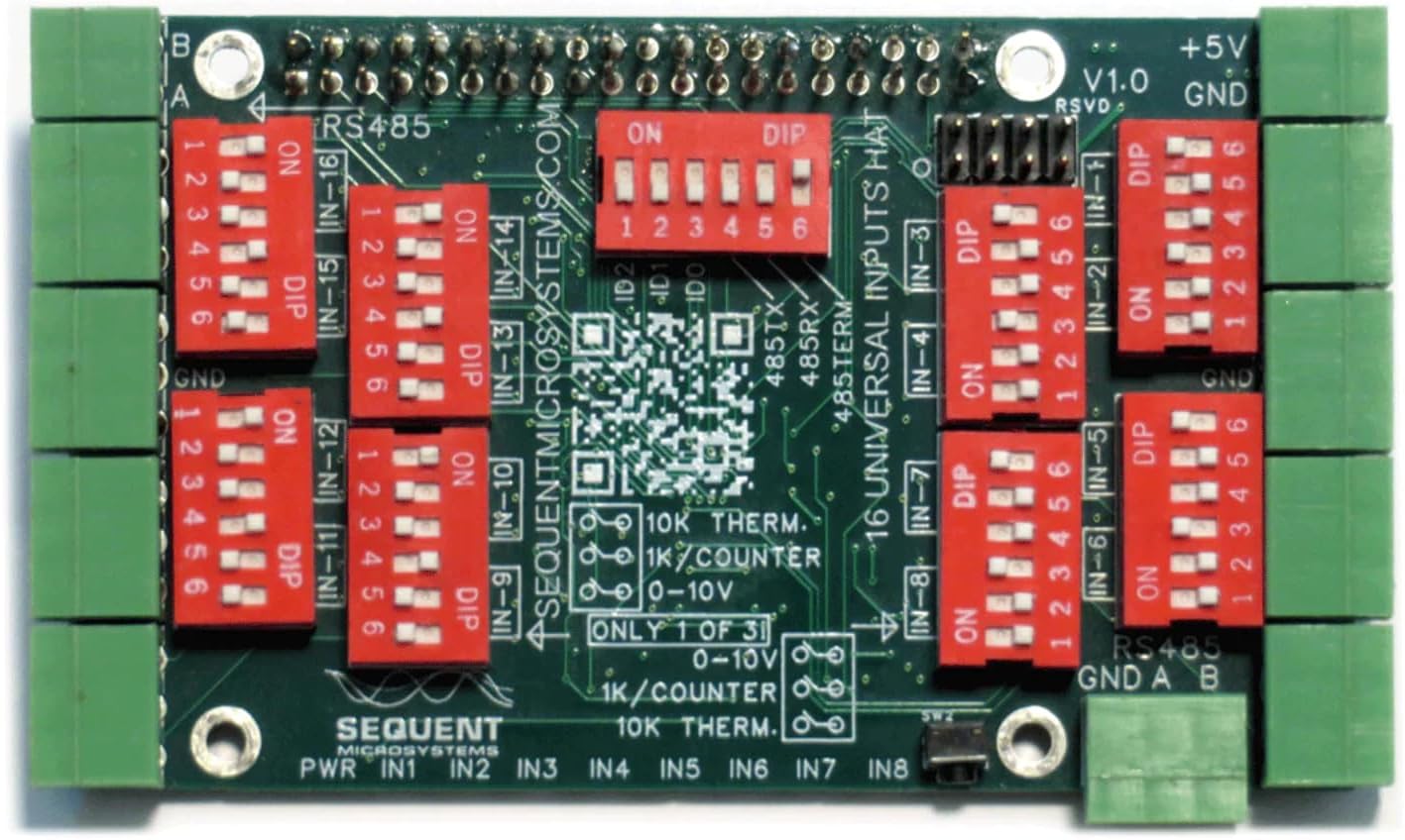 Amazon.com: Sixteen Analog/Digital Inputs 8-Layer Stackable HAT for ...