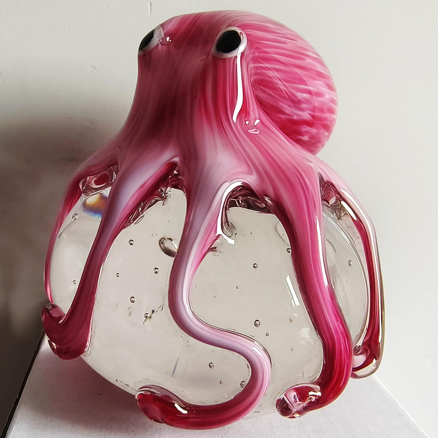 Amazon.com: EUSTUMA Hand Blown Glass Octopus Figurine Ornament,Sea ...