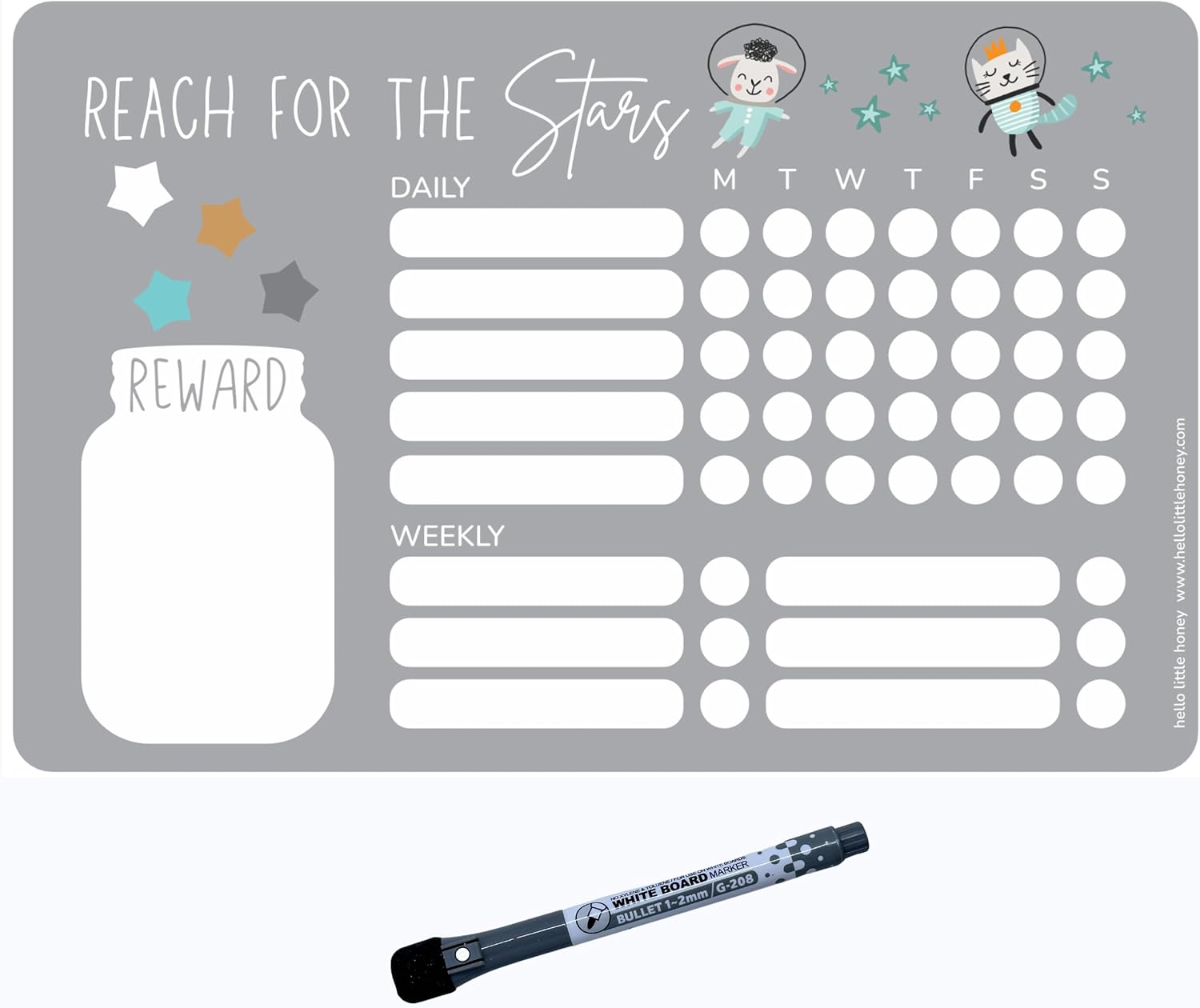 Amazon.com: Chore Chart for Kids - Magnetic Dry Erase Chore Chart for ...