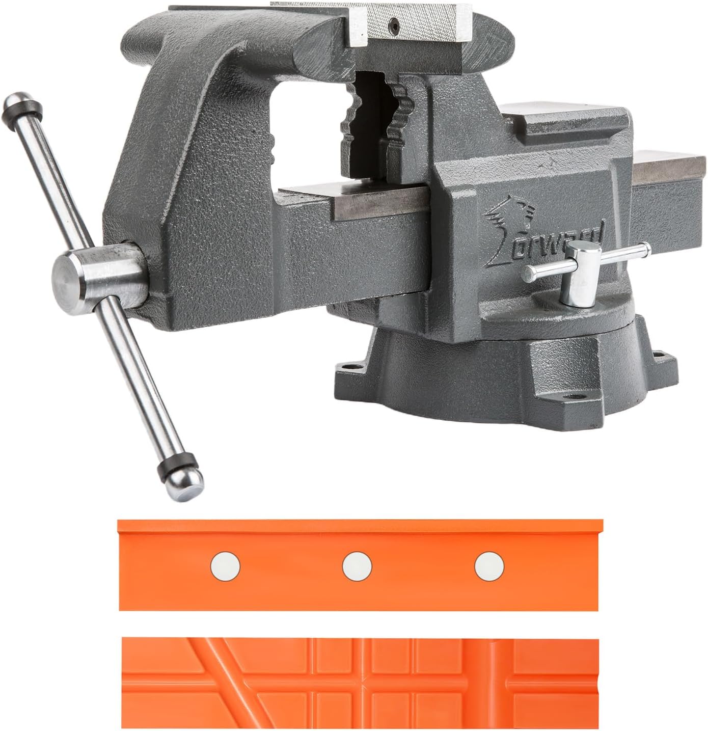 Amazon.com: Forward CR50A-5.5In Bench Vise 210 Degrees Swivel Base ...