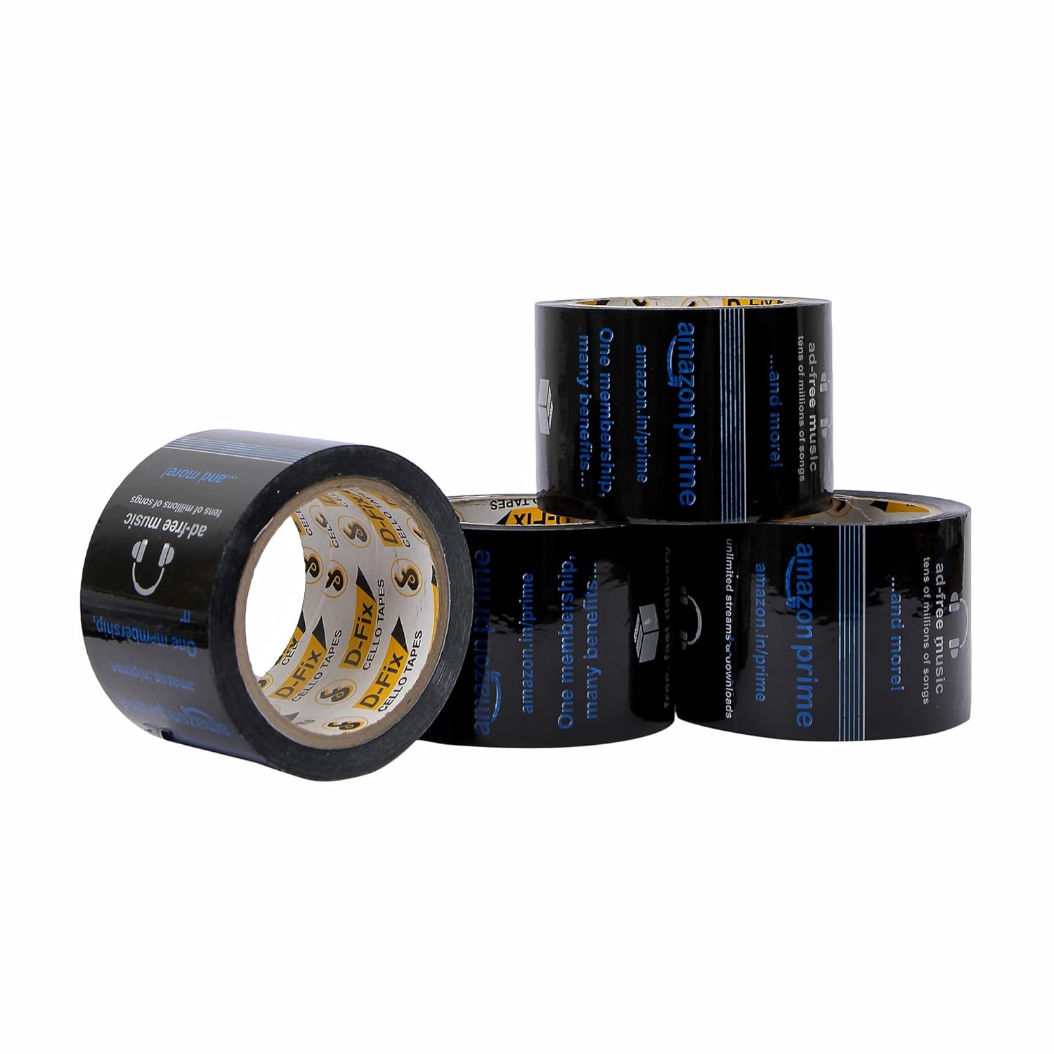 D-fix Pack of-4, Amazon Packaging Prime Tape For Packing Boxes 3-inch x ...