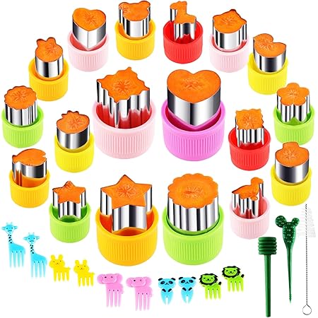 Amazon.com: Vegetable Cutter Shapes Set Mini Sizes Cookie Cutters Set ...