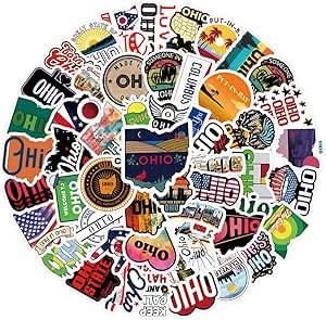Amazon.com: Ohio State Stickers 63pcs Decals Travel Aesthetic ...