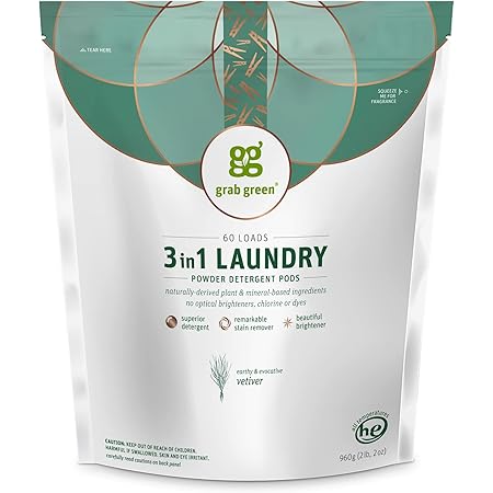 Amazon.com: Grab Green Stoneworks Laundry Detergent Pods and Dryer ...