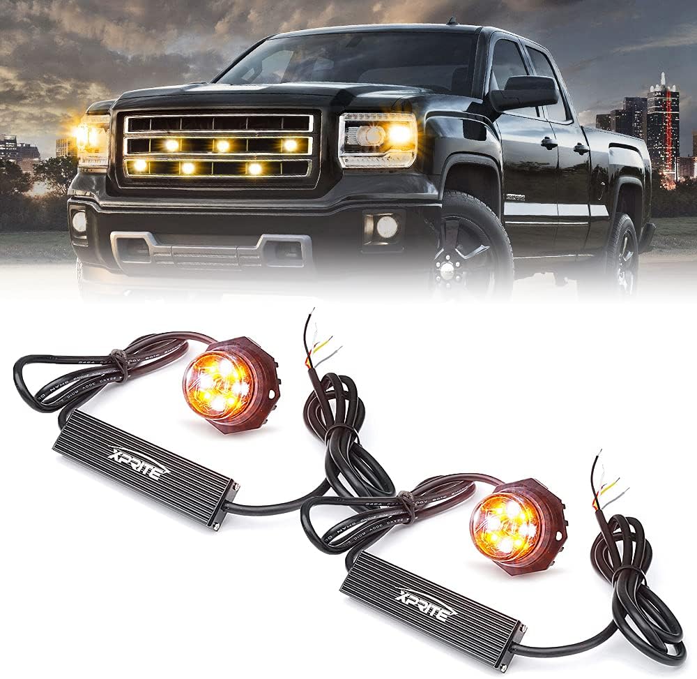 Amazon.com: Xprite Hideaway Strobe Lights White Amber LED Strobe Light ...