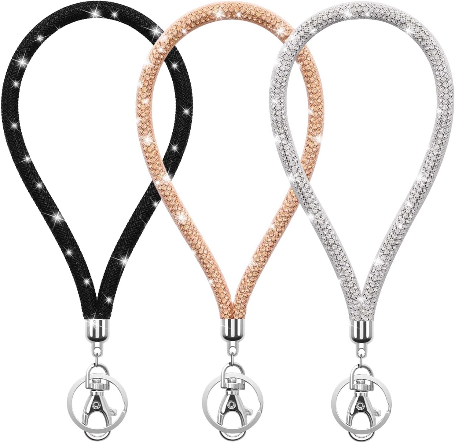 3 Pcs Bling Wristlet Keychain, Wristlet Keychain for Women, Rhinestone ...